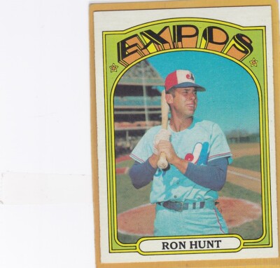 1972 TOPPS BASEBALL RON HUNT #110 EXPOS EX+ *A5414 | eBay