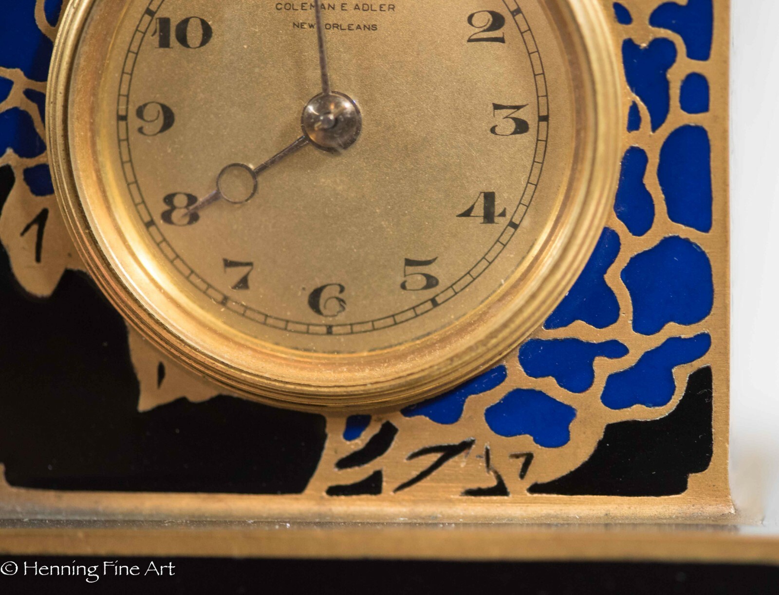 Stunning Antique French Enamel Clock Coleman Adler, New Orleans Dial Ch ...