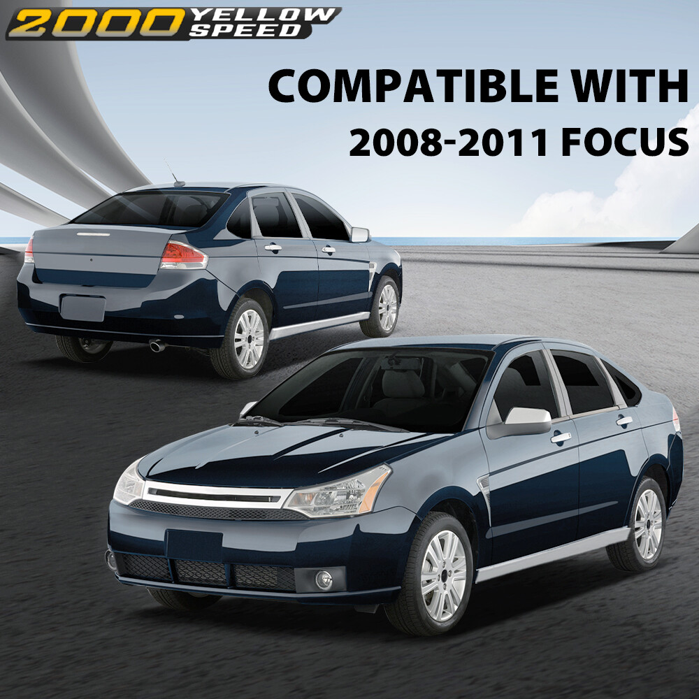 Fit For 2008-2011 Ford Focus Silver Slip-on Rocker Panel 4 door Left ...