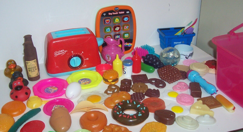 Vintage Huge Lot Pretend Play Food And Dishes 8 Refrigerator Magnets ...