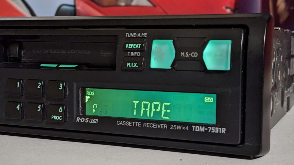 ALPINE TDM-7531R Cassette Player In Dash Radio RDS CD Changer Controls ...