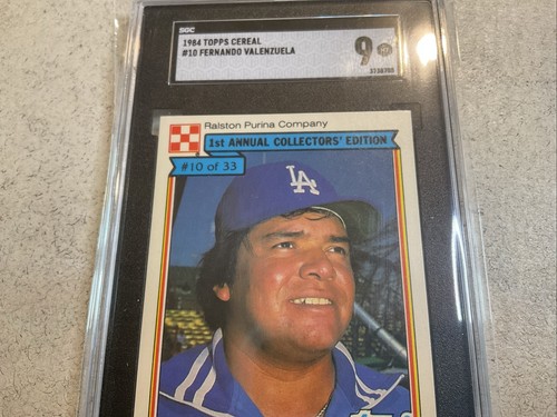 1984 TOPPS CEREAL#10 FERNANDO VALENZUELA-RALSTON PURINA CO. GRADED SGC ...