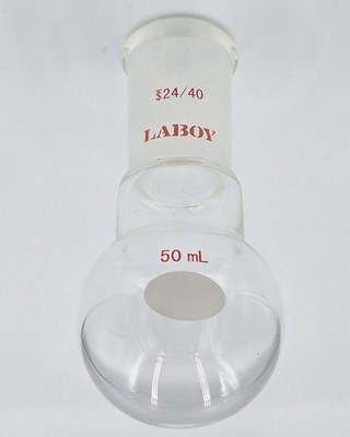 *NEW* LABOY Laboratory Glass 50mL 14/20 Single Neck Round Bottom ...