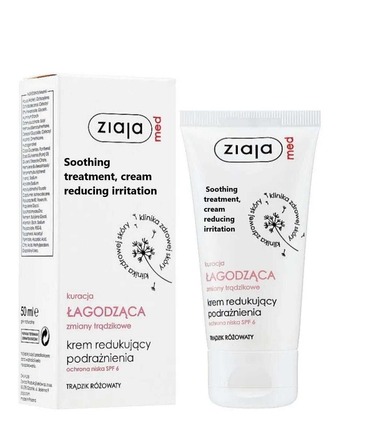 Ziaja Med Soothing treatment, cream reducing irritation, against ...