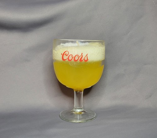 Vintage Coors Heavy Stemmed Beer Glass Goblet Wax Candle Unlit!! FREE ...