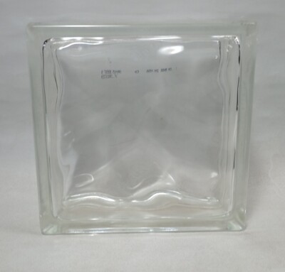 Pittsburgh Corning Decora Glass Block 8x8X3" RETIRED New Wavy Brick NOS ...