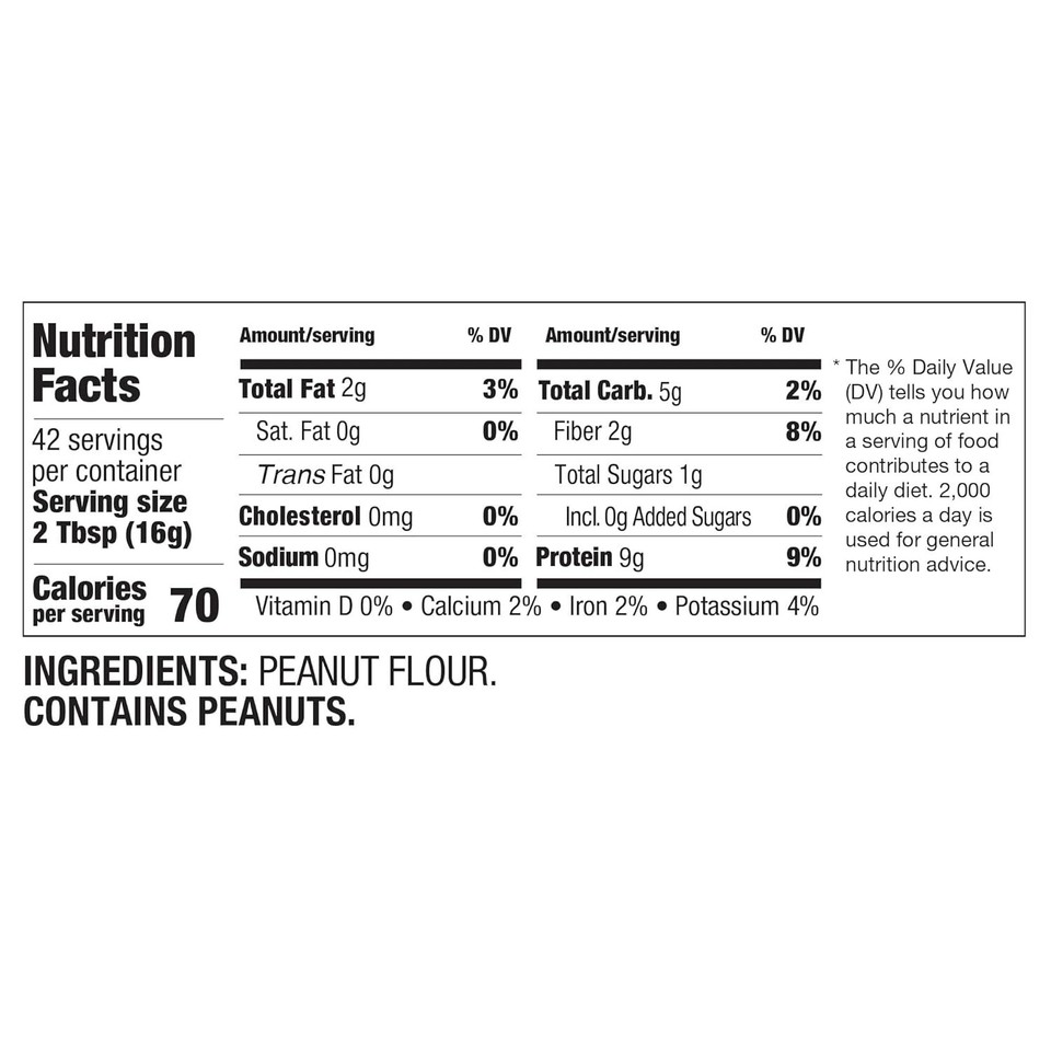 PBfit Pure Peanut, Powdered Peanut Powder, Non-GMO, Plant-Based, Gluten ...