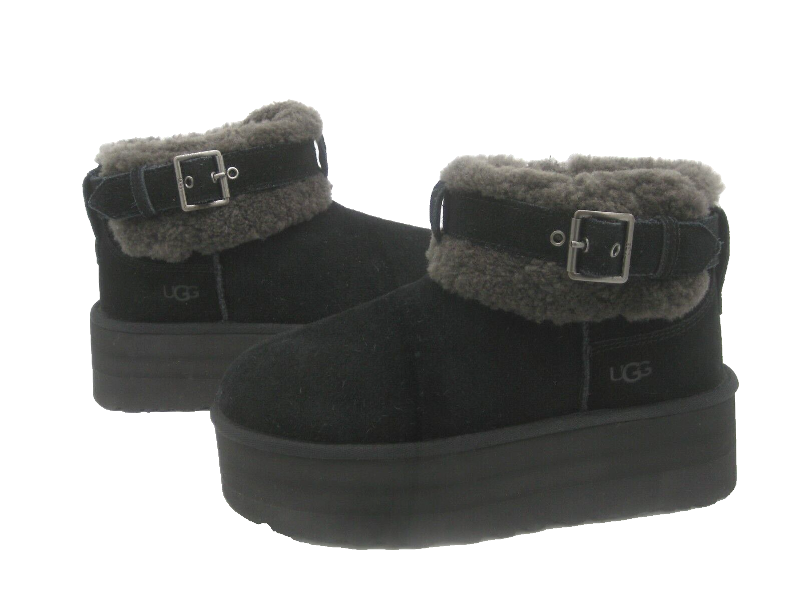 UGG ULTRA MINI BELTED ROLLER WOMEN BOOTS SUEDE BLACK US 7 /UK 5 /EU 38 ...
