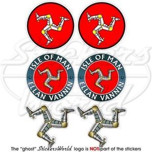 ISLE of MAN Manx Triskelion TT Races ELLAN VANNIN UK Decals Stickers 2 ...