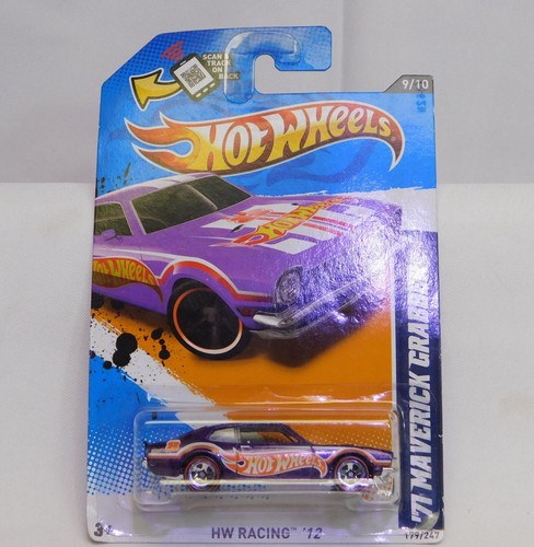 HOT WHEELS HW RACING '12 '71 FORD MAVERICK GRABBER PURPLE REDLINE | eBay