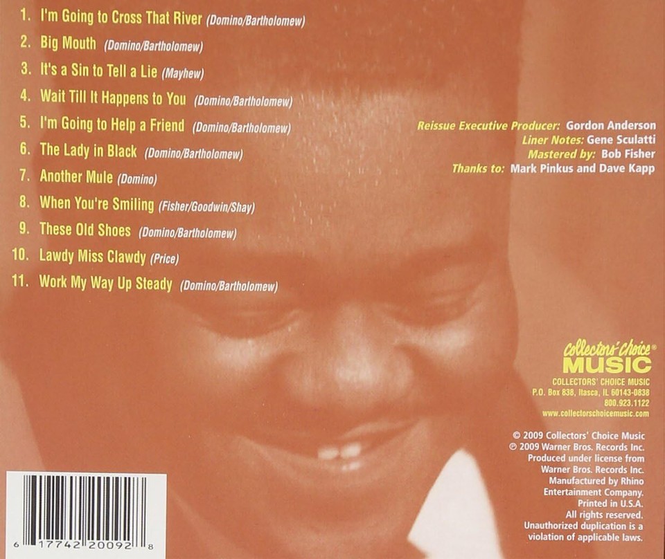 Fats Domino Fats (CD) (UK IMPORT) 617742200928 | eBay