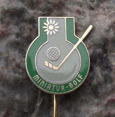 Antique Miniature Crazy Golf Putter Club Ball Souvenier Pin Badge | eBay