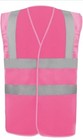 Safety Vest Reflective Stripes Safety Knitted Vest Bright Large Pink | eBay