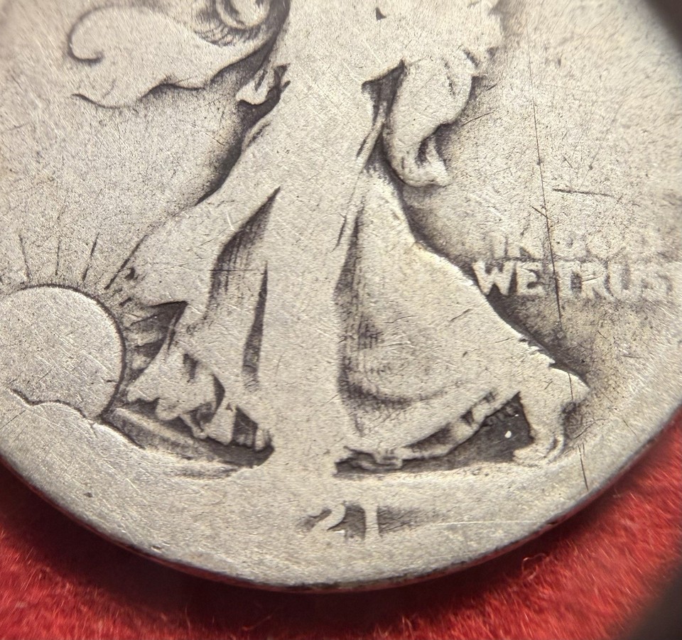Lot 3 Key Walking Liberty Half Dollars 1921 P 1921 D 1921 S 90% Silver ...