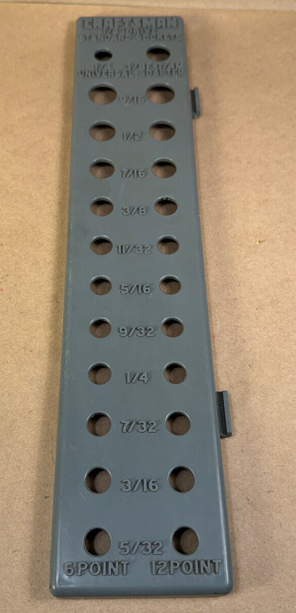 CRAFTSMAN USA Tool 1/4" SAE Socket Set Tool Box Organizer Divider | eBay