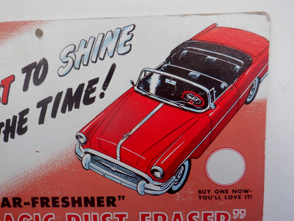 VINTAGE GAS STATION RARE EASEL DISPLAY MAGIC RUST ERASER 1950's | eBay