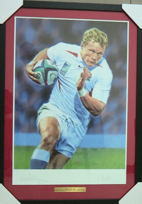 JOSH LEWSEY ENGLAND RUGBY UNION FRAMED SIGNED PRINT CLEARANCE SALE ...