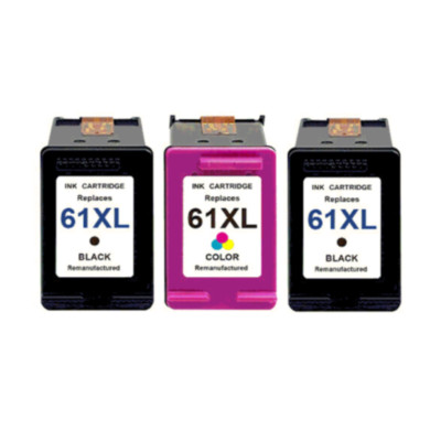 3x High-Yield BK & Color Ink For HP 61XL OfficeJet 2620 2621 4630 4632 ...