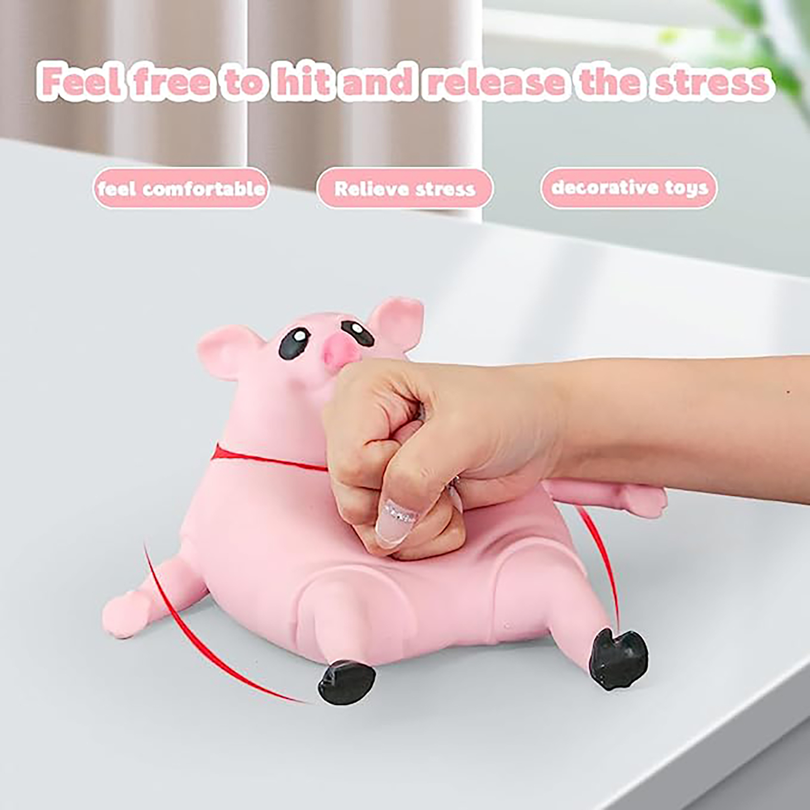 Decompress and Stretch Stress Pig Squeeze Piggy Stress Relief Funny ...