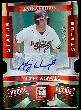 2010 Donruss Elite Extra Edition Signature Status #186 Mickey Wiswall ...