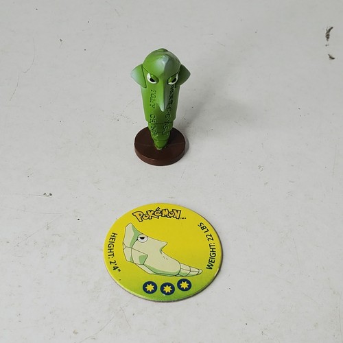 VTG 1999 Tomy POKÉMON #11 Metapod Figure & Battle Disc Pog PVC Toy Set ...