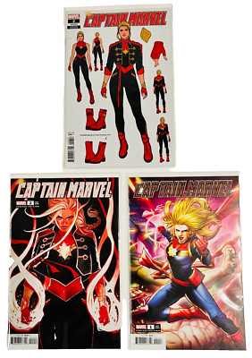 LOT OF 3 CAPTAIN MARVEL (WONG 2023) #1 YAGAWA 1:25 + #2 HANS 1:25/ 1:10 ...