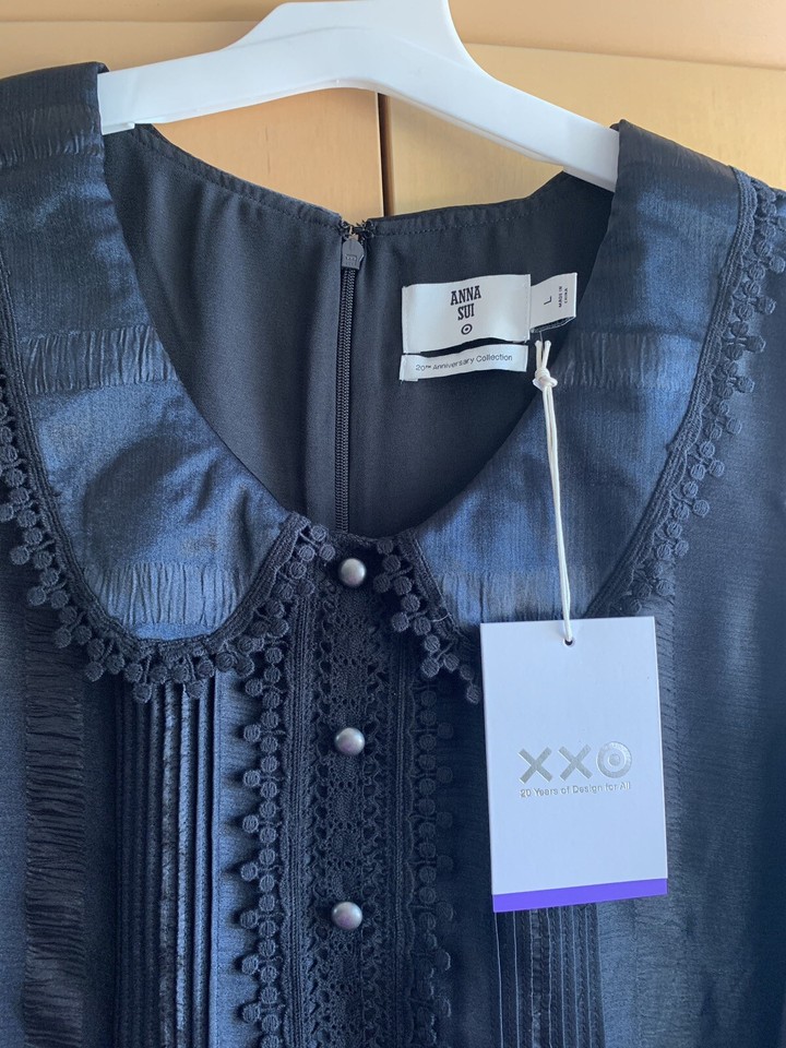 Anna Sui for Target 20th XXO Mini Black Dress Large L NWT | eBay