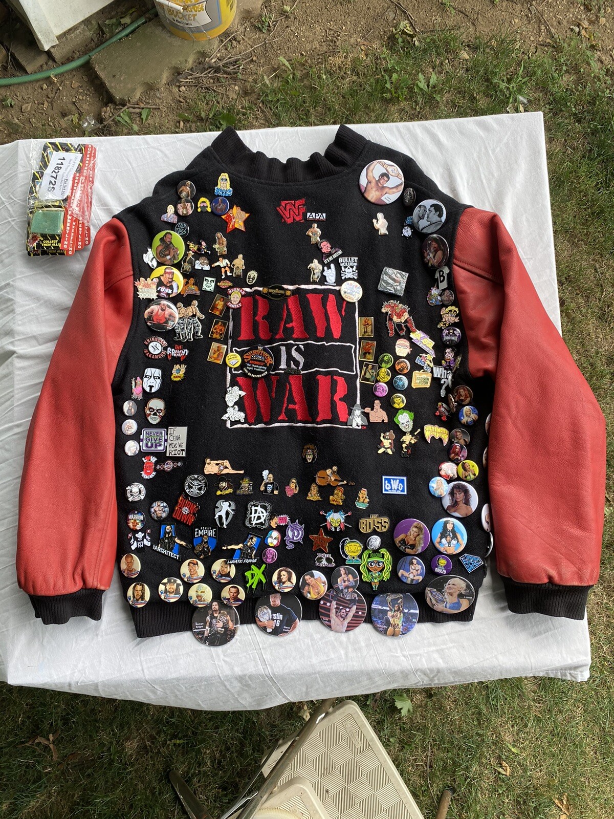 RARE Vintage WWF World Wrestling Federation Raw Is War XXL Letterman ...