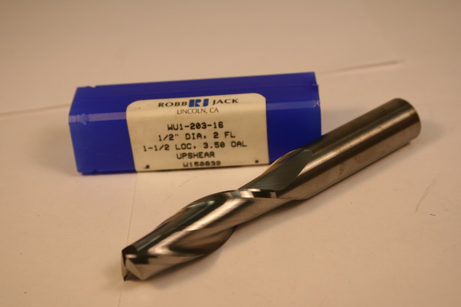 RobbJack Router Bit WU1-203-16 Stub Length 2 Flute Mill 1/2" Upshear ...