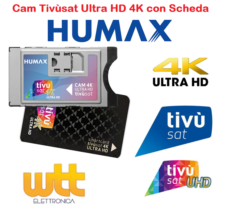 CAM 4K + TESSERA TIVUSAT GOLD ULTRAHD - ULTRA HD SMART CARD TIVUSAT ...
