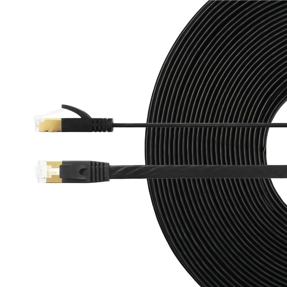 Flat Cat7 Cable Ethernet Network High Speed Patch Cord RJ45 Cat 7 ...