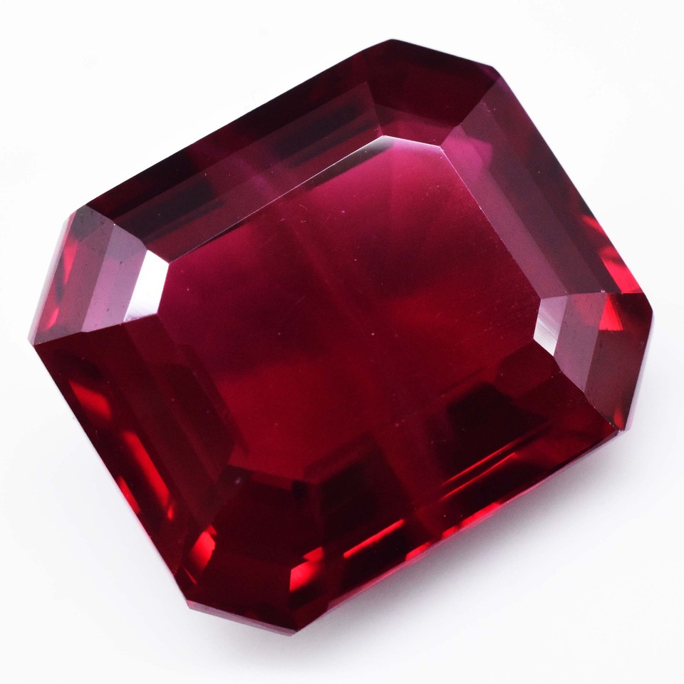 30.25 Ct Natural Red Ruby Radiant Cut Certified Rare Mogok Origin ...