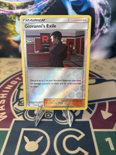 Giovanni's Exile 57/68 Pokemon Hidden Fates Sun & Moon Reverse Holo ...