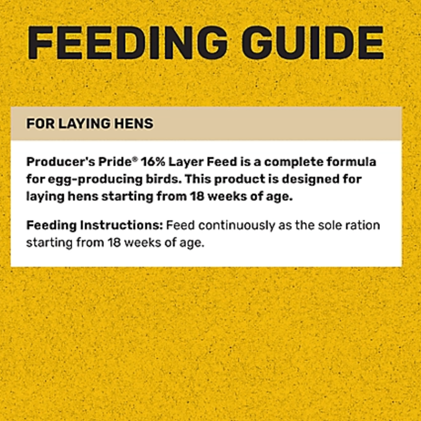 16% Layer Pellets Poultry Feed – Balanced Nutrition for Egg-Laying Hens, 50 lb | eBay