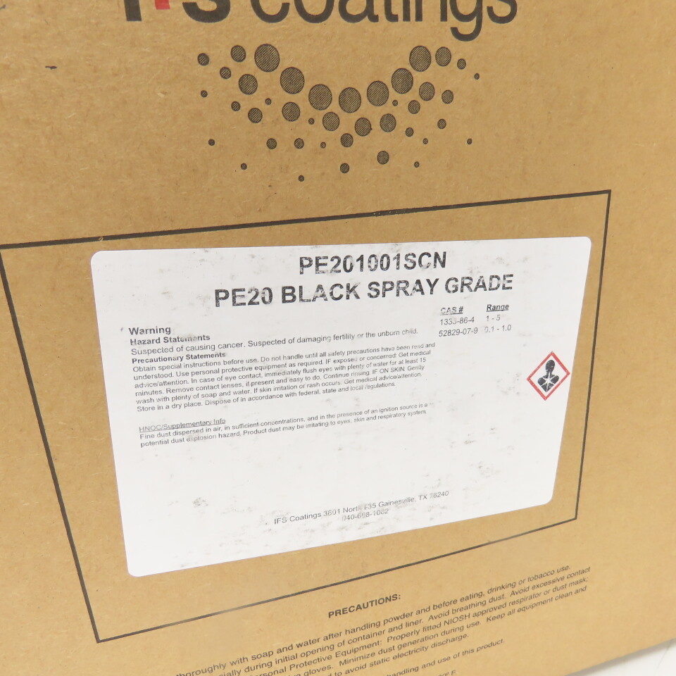 IFS Coatings PE201001SCN PE20 Thermoplastic Powder Coat Gloss Black ...
