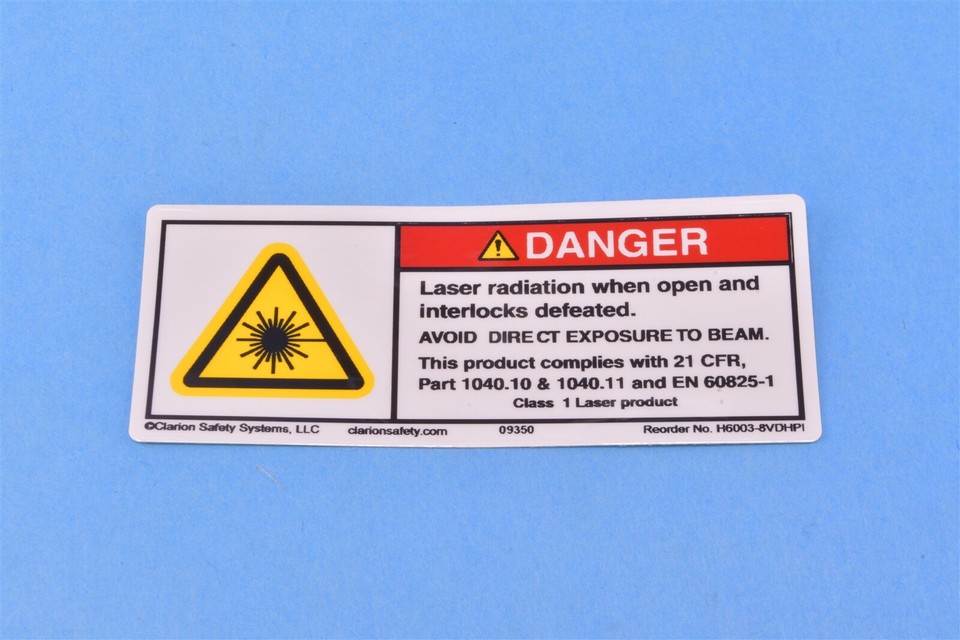 10 ANSI Danger Safety Labels: DANGER Laser Radiation Class 1 Laser ...