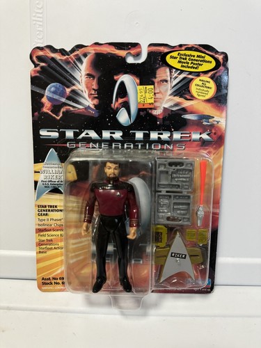 Playmates Toys Star Trek Generations Lt. Commander William Riker Action ...