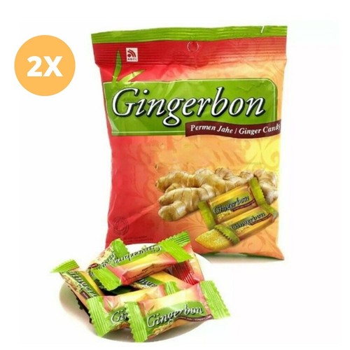 2X Gingerbon Ginger Chews Sweets Healthy Candy Jelly 125 g حلوى ...
