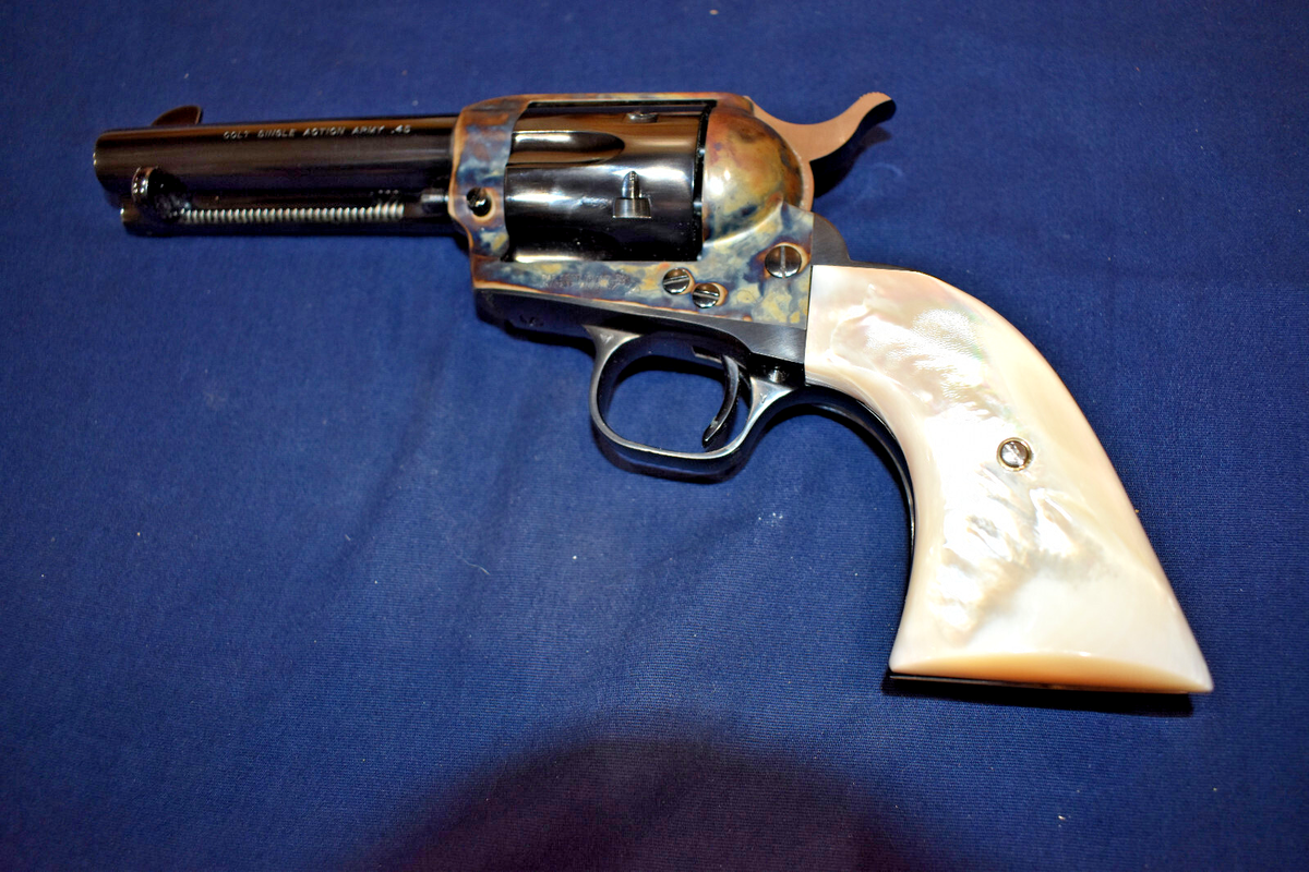 Colt 45 Revolver With Pearl Grips