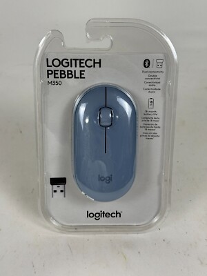 Logitech Pebble M350 Wireless Mouse (Blue Gray) | eBay
