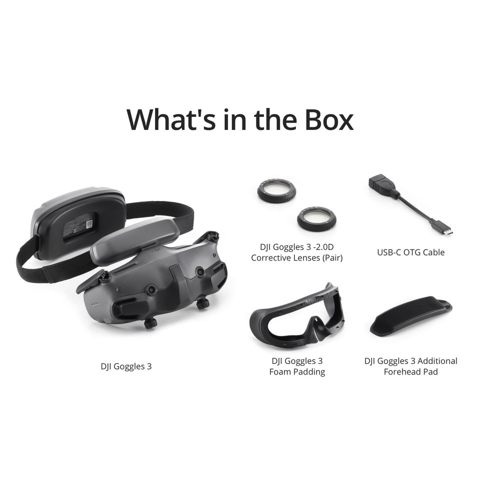 DJI Goggles 3 FPV Goggles with Stunning Micro-OLED Screens Immersive F ...