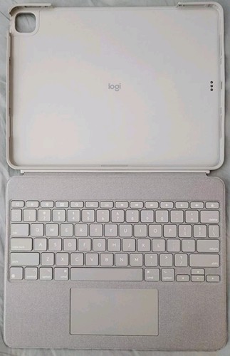 Logitech Combo Touch Keyboard Case- 12.9"- Sand-Ipad Pro (4th, 5th, 6th ...