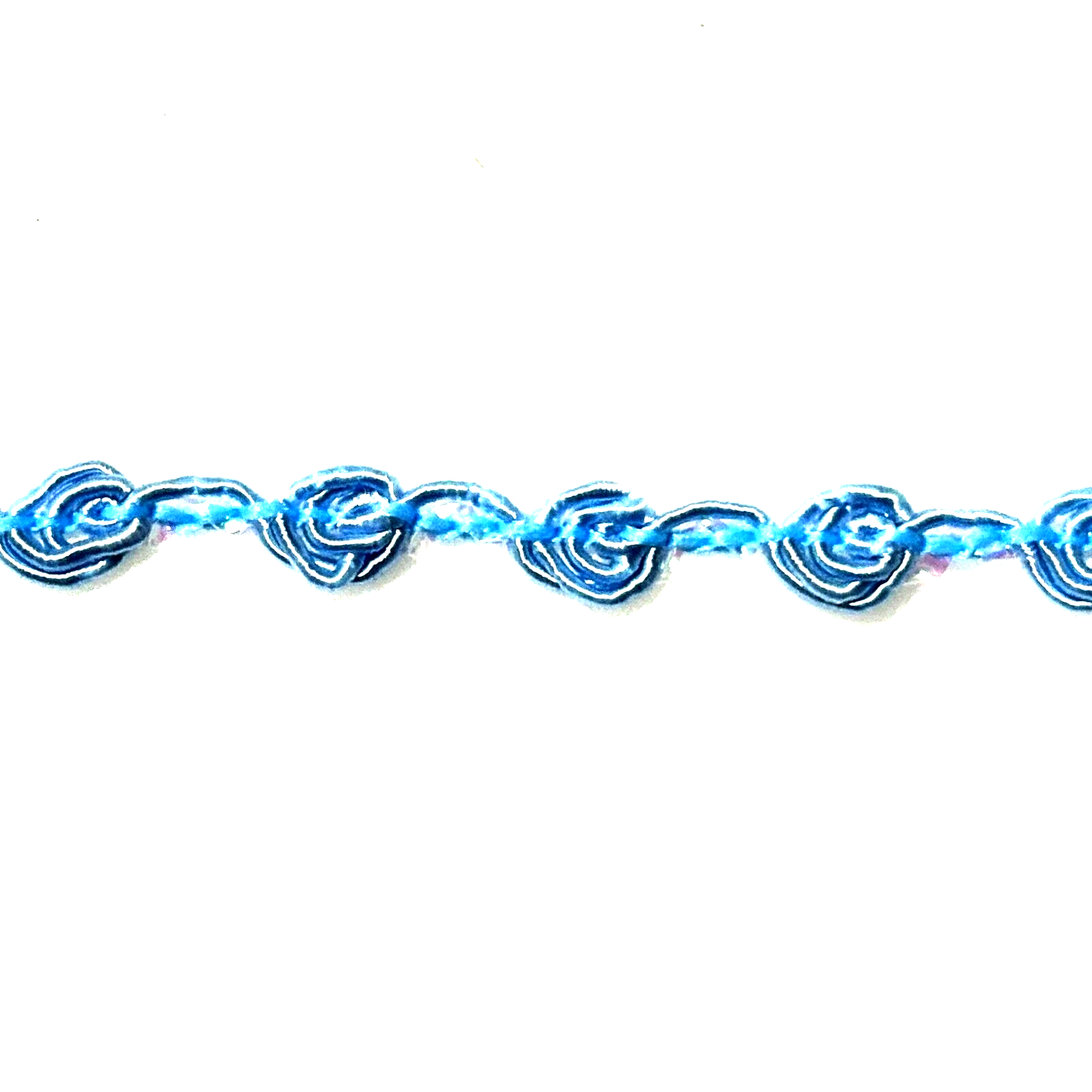 Rosebud Gimp Braid Trim 1/4" Blue Iridescent 10 yards Made in Canada ...