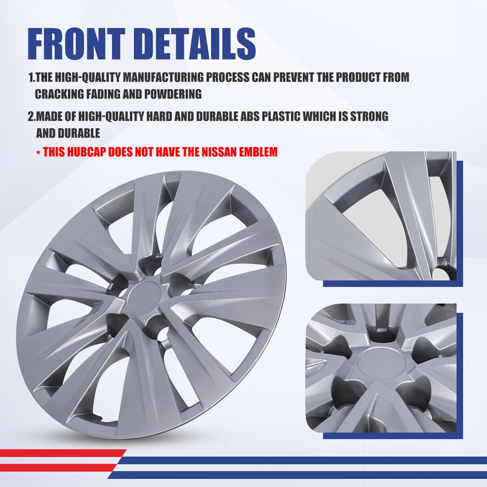 Set Of 4 16" Wheel Covers Hubcaps For 2020-2025 NISSAN SENTRA Full Rim ...