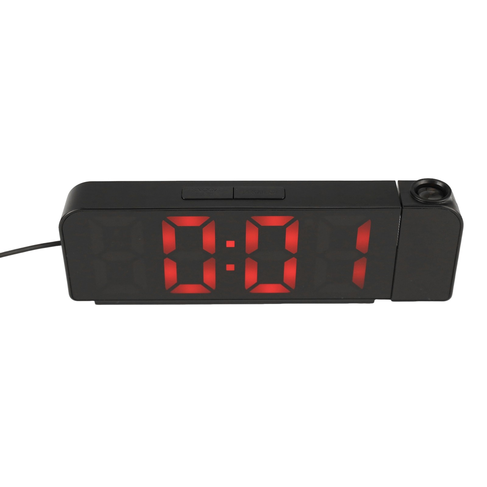 180° Rotation Projection Alarm Clock 12/24H LED Digital Clock ...