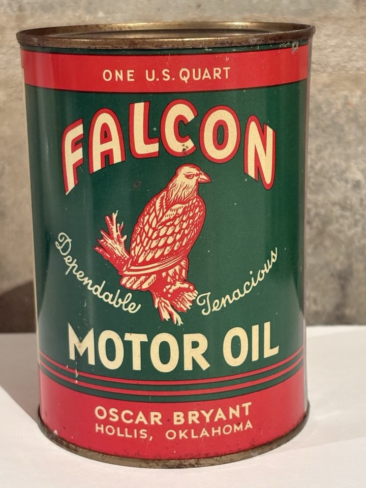 Falcon Motor Oil Quart Can Oscar Bryant Air Sealed | eBay