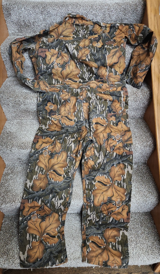 VTG Mossy Oak Coveralls Mens Large Regular Fall Foliage Camo Hunting ...