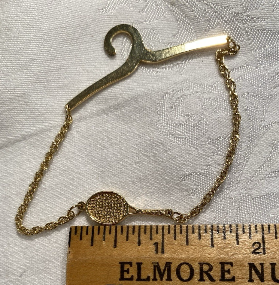 Vintage Swank? Gold Tennis Racket Tie Chain | eBay