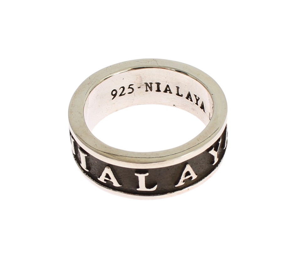 NIALAYA Ring Authentic Mens 925 Silver Sterling Band s. US11 / EU63 RRP ...