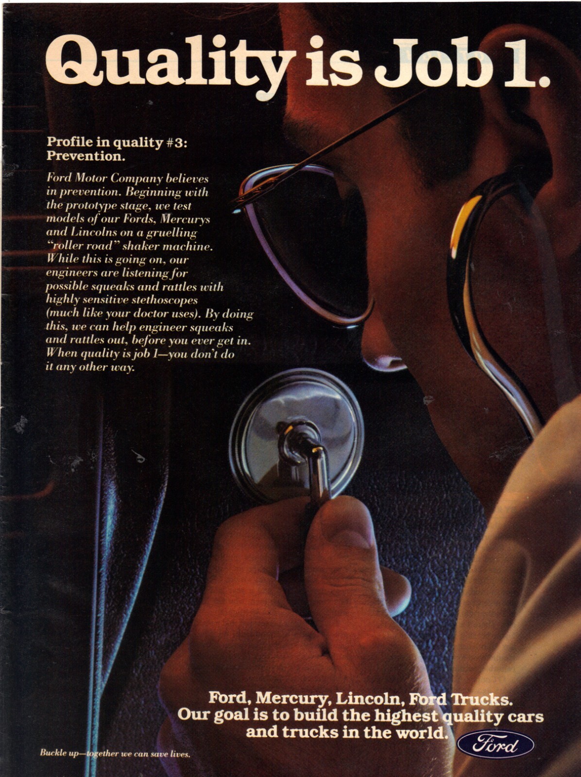 Vintage 1989 Print Ad for Ford - Quality is Job 1 | eBay